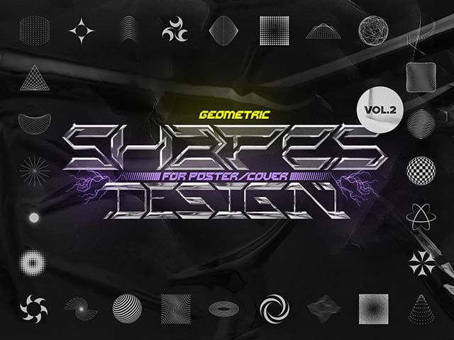 Geometric Shapes for Posters Vol.2