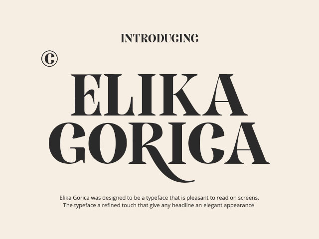 Download Elika Gorica Display Font