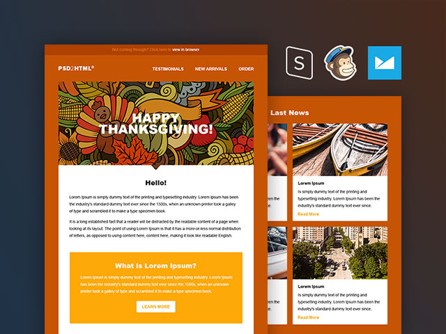 Free Website & Email HTML Templates on Pixelbuddha