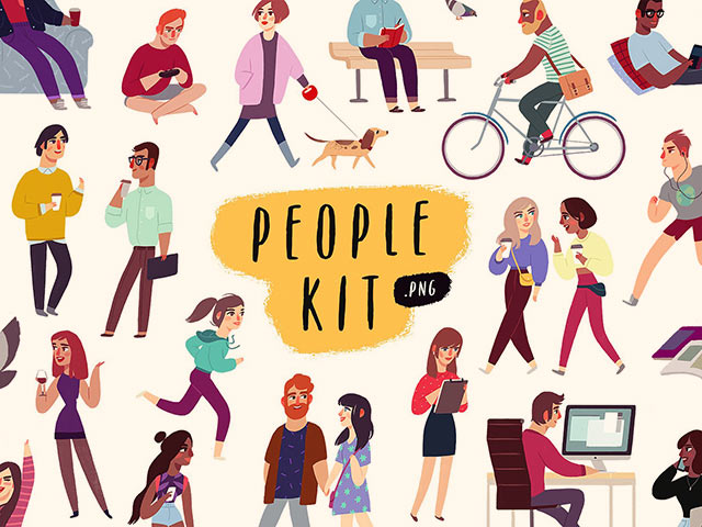 People Illustrations Kit — download graphics set