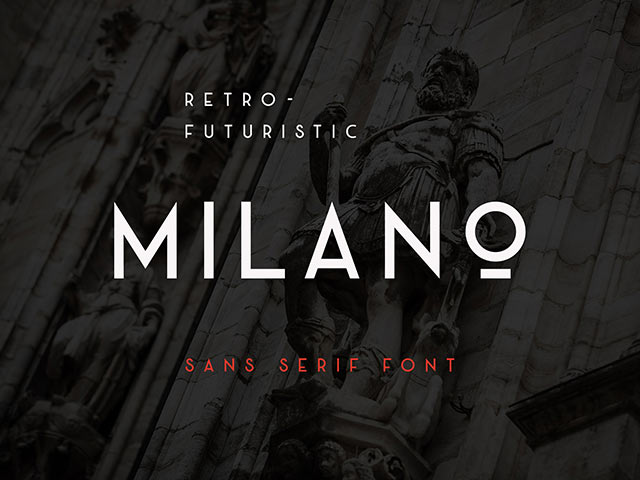 Milano typeface: download retro sans serif font