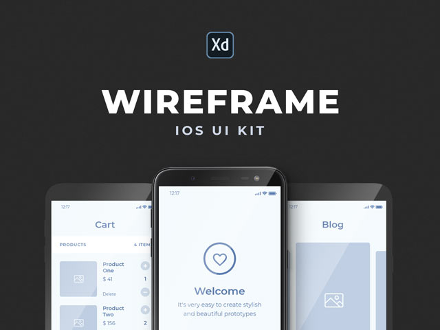 Collector iOS mobile UI kit — download Adobe XD templates