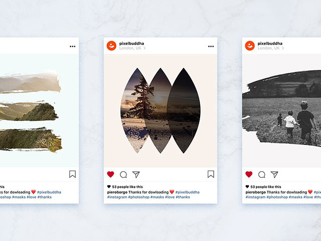 Instagram Masks — download social media Instagram templates