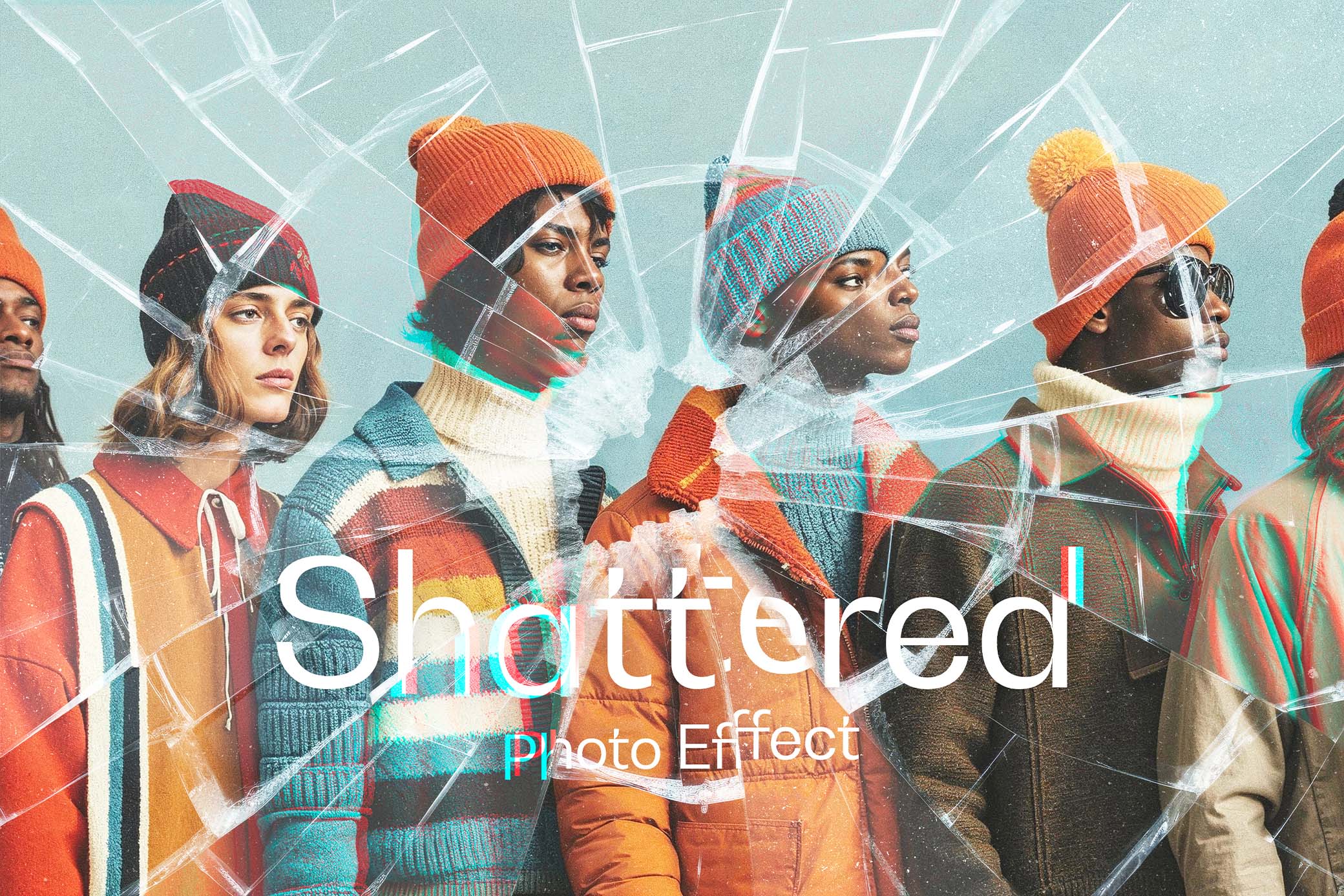 Smashed Glass Photo Effect