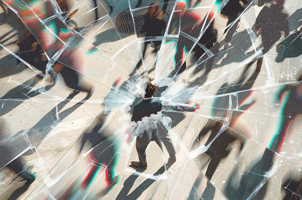 Smashed Glass Photo Effect