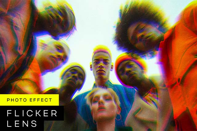 Flicker Lens Glitch Photo Effect