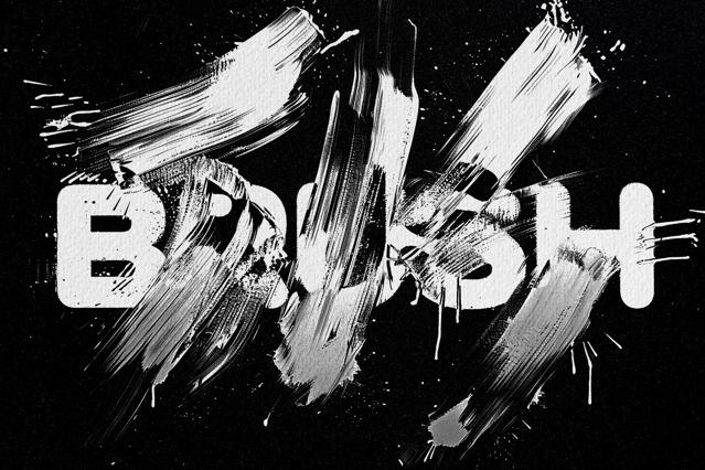Distort Brush Text Effect