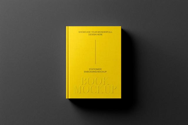 Download Premium Embossed Book Cover Mockup