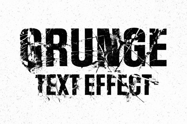 Grunge Destroyed Text Effect