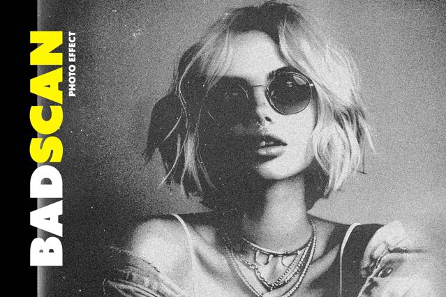 Download Bad Scan Photo Effect