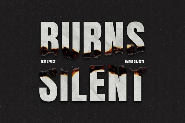 Burnt Paper Text Effect