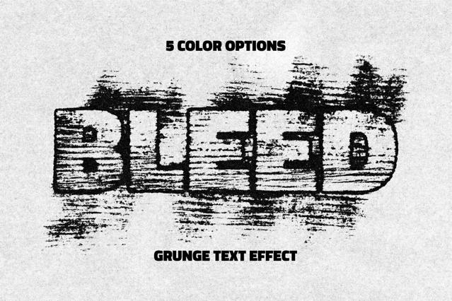 Smudged Print Text Effect