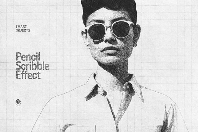 Pencil Scribbles Photo Effect