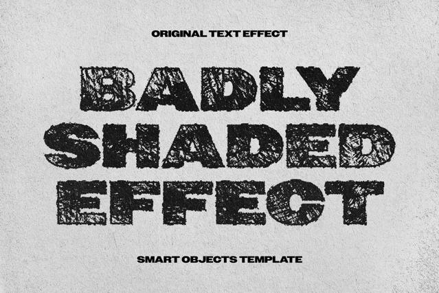 Stamp Shaded Text Effect