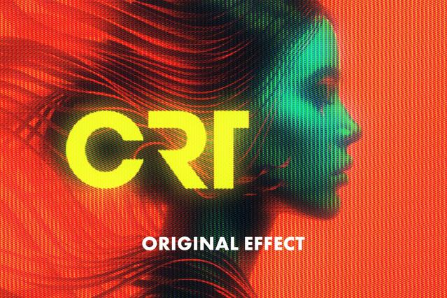 CRT Screen Photo Effect