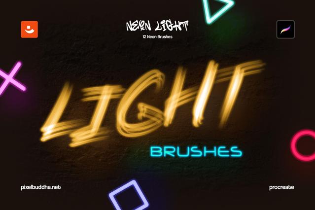 Neon Light Procreate Brushes