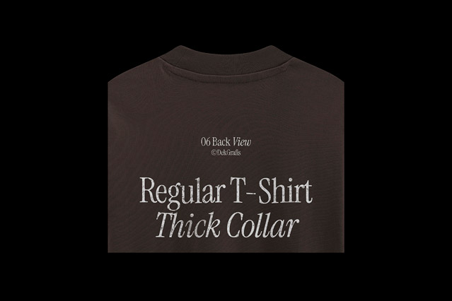 Download T-Shirt Collar Closeup Mockup — Back View
