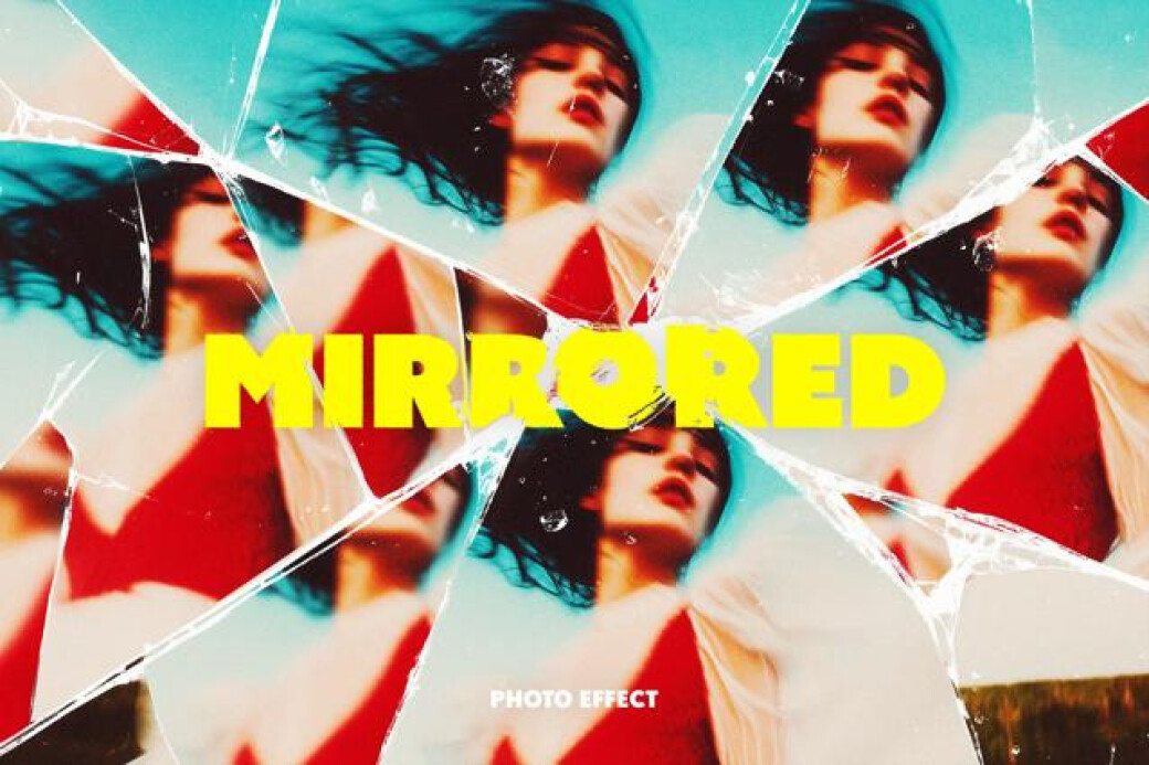 Smashed Glass Photo Effect