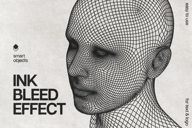 Ink Bleed Text & Logo Effect