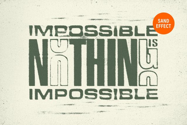 Messy Sand Print Text & Logo Effect