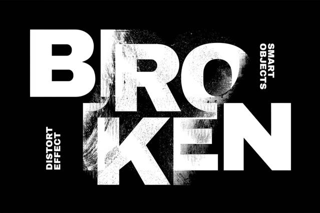 Broken Xerox Distressed Text Effect