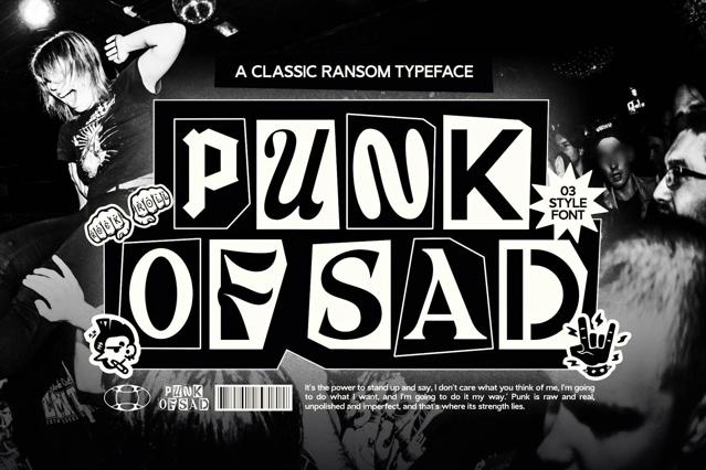 Punk Of Sad — Ransom Font