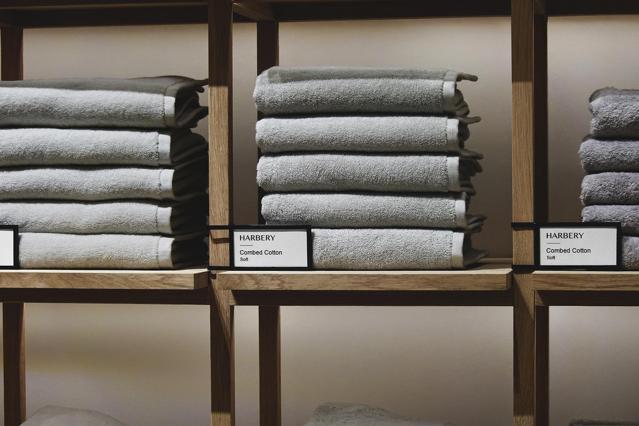 Interior Store Towel Label Mockup