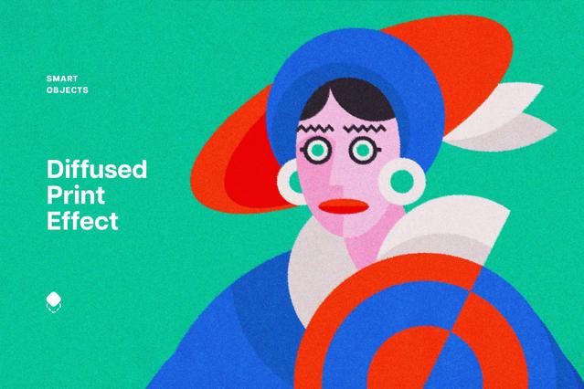 Diffused Print Design Effect