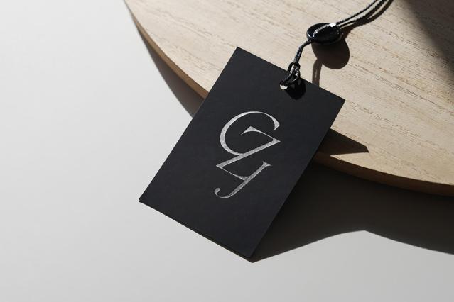 Premium Clothing Tag Logo Mockup