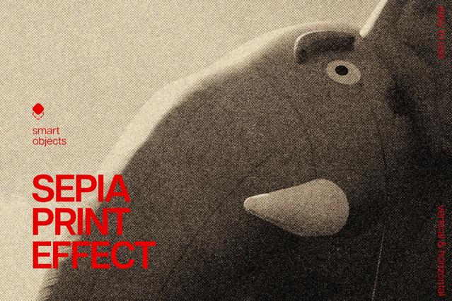 Sepia Print Photo Effect