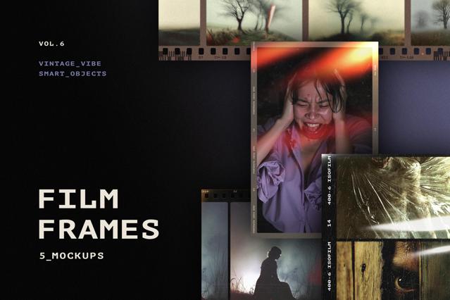 Vintage Film Frames Mockups