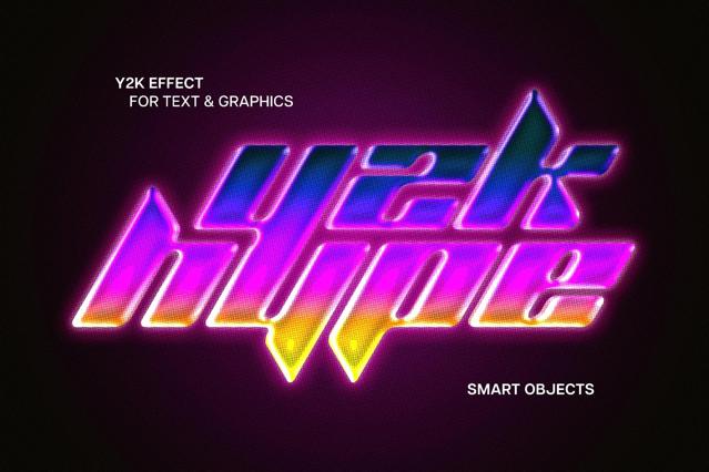 Y2K Text & Graphics Effect