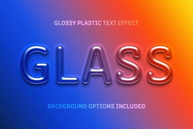 Download Glossy Plastic Text Effect