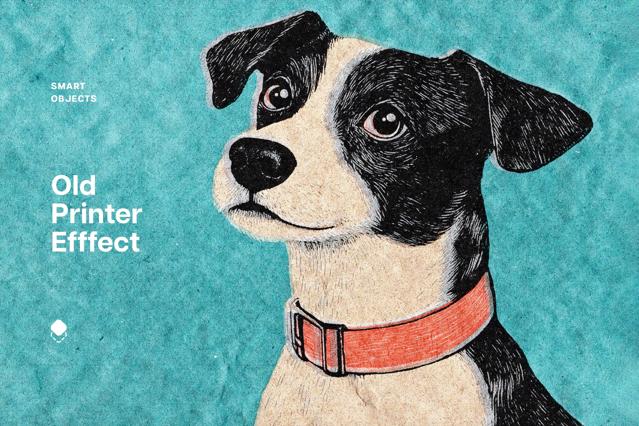 Broken Old Printer Design Effect