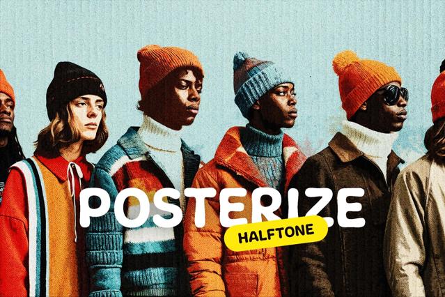 Posterize Halftone Photo Effect