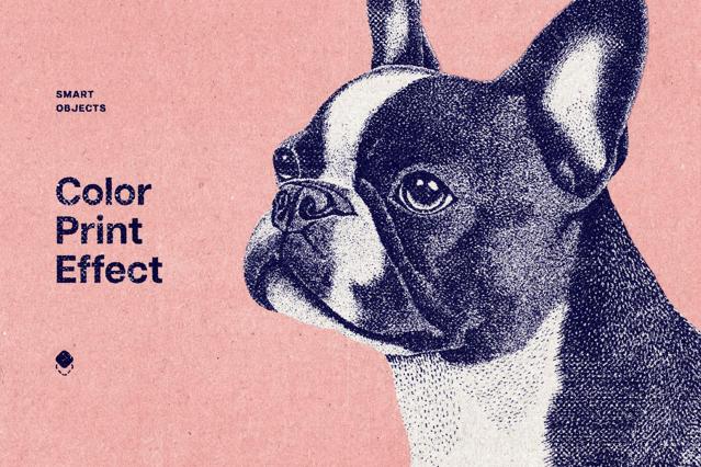 Vintage Color Print Photo Effect