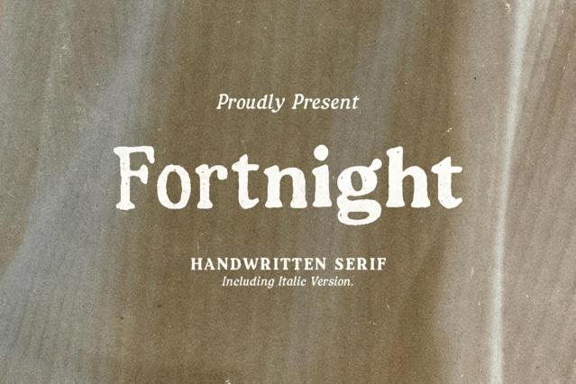Download Fortnight — Handwritten Serif Family