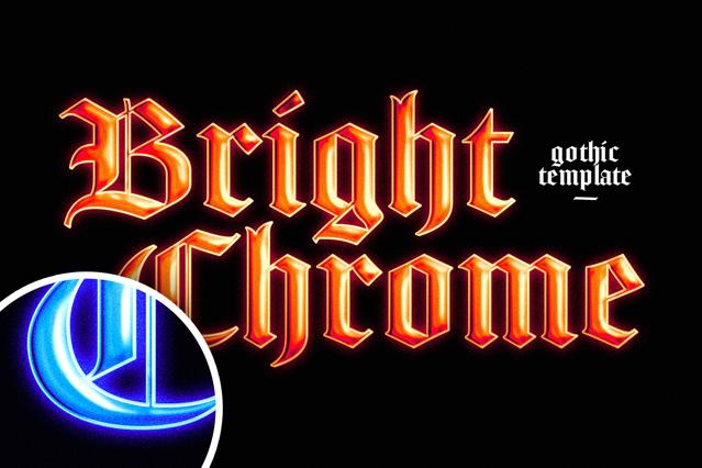 Download Gothic Chrome Text Effect