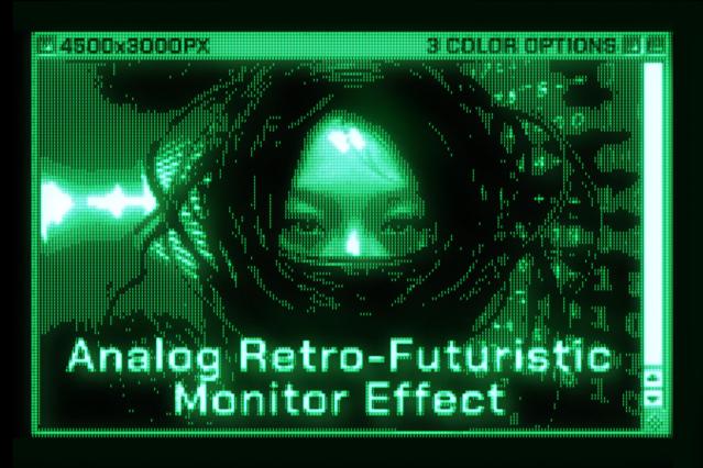 Analog Retro-Futuristic Monitor Effect