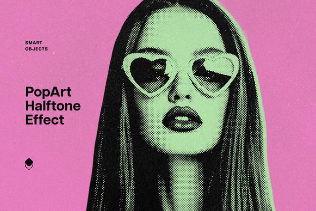 Pop Art Halftone Photo Effect