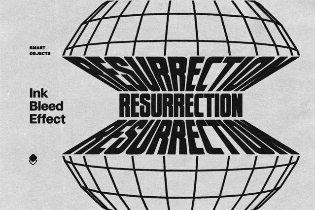 Ink Bleed Text & Logo Effect