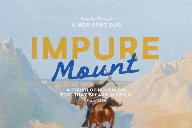Impure Mount — Nostalgic Font Duo