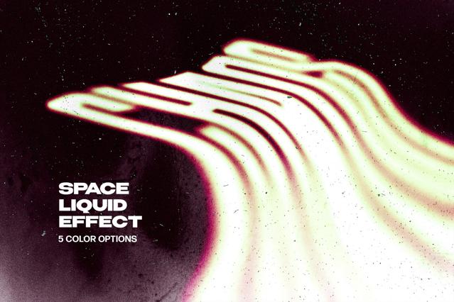 Space Liquid Text Effect