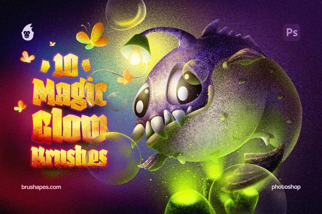Magic Glow Photoshop Brushes