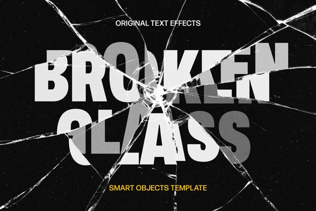 Broken Glass Text Effect