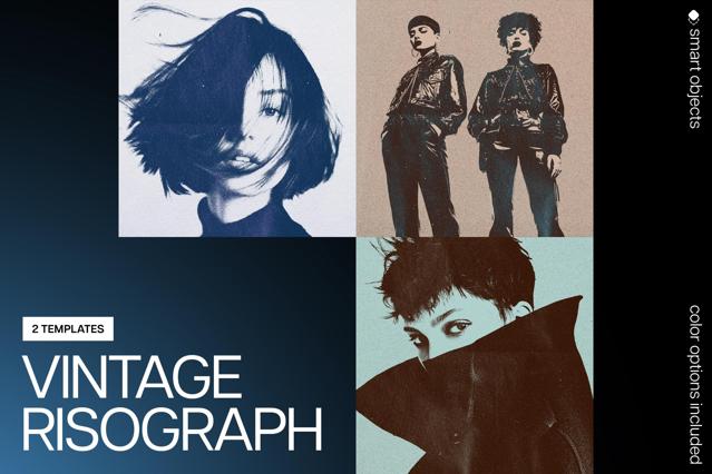 Vintage Risograph Effect