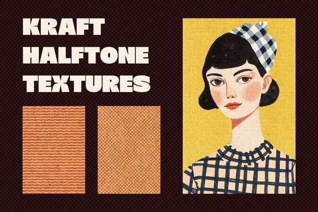 Halftone Paper Textures Collection