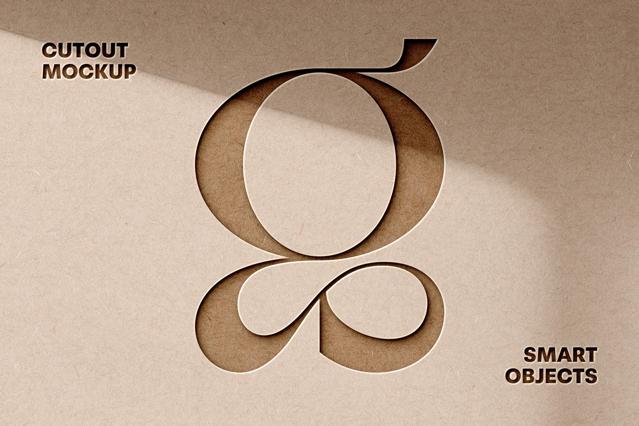 Craft Cut Out Paper Mockup