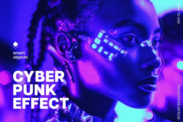 Download Bright Cyberpunk Photo Effect