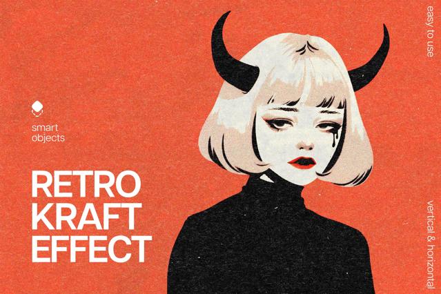 Retro Kraft Print Effect